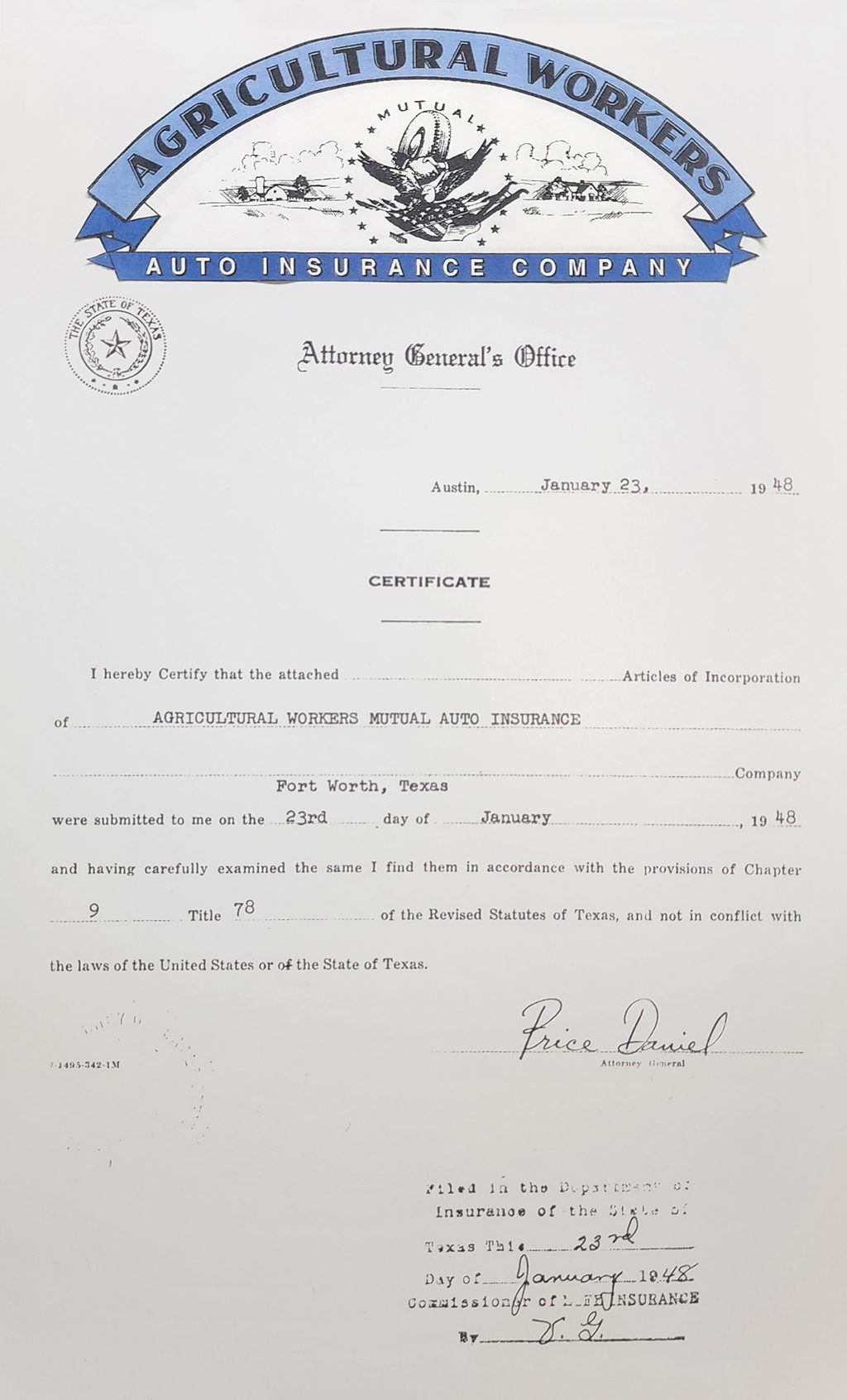 History | Ag Auto Insurance | Ag Workers Insurance